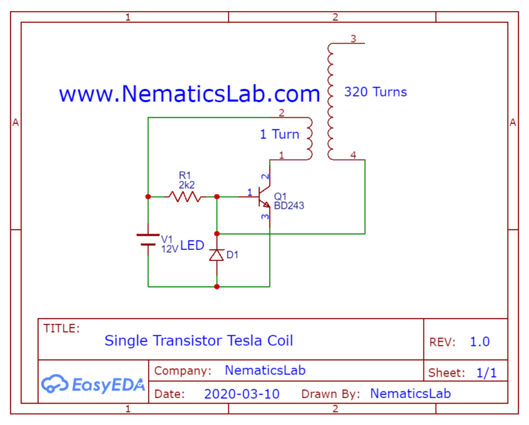 How to make a Tesla Coil (DIY) - NematicsLab | Nikola Tesla